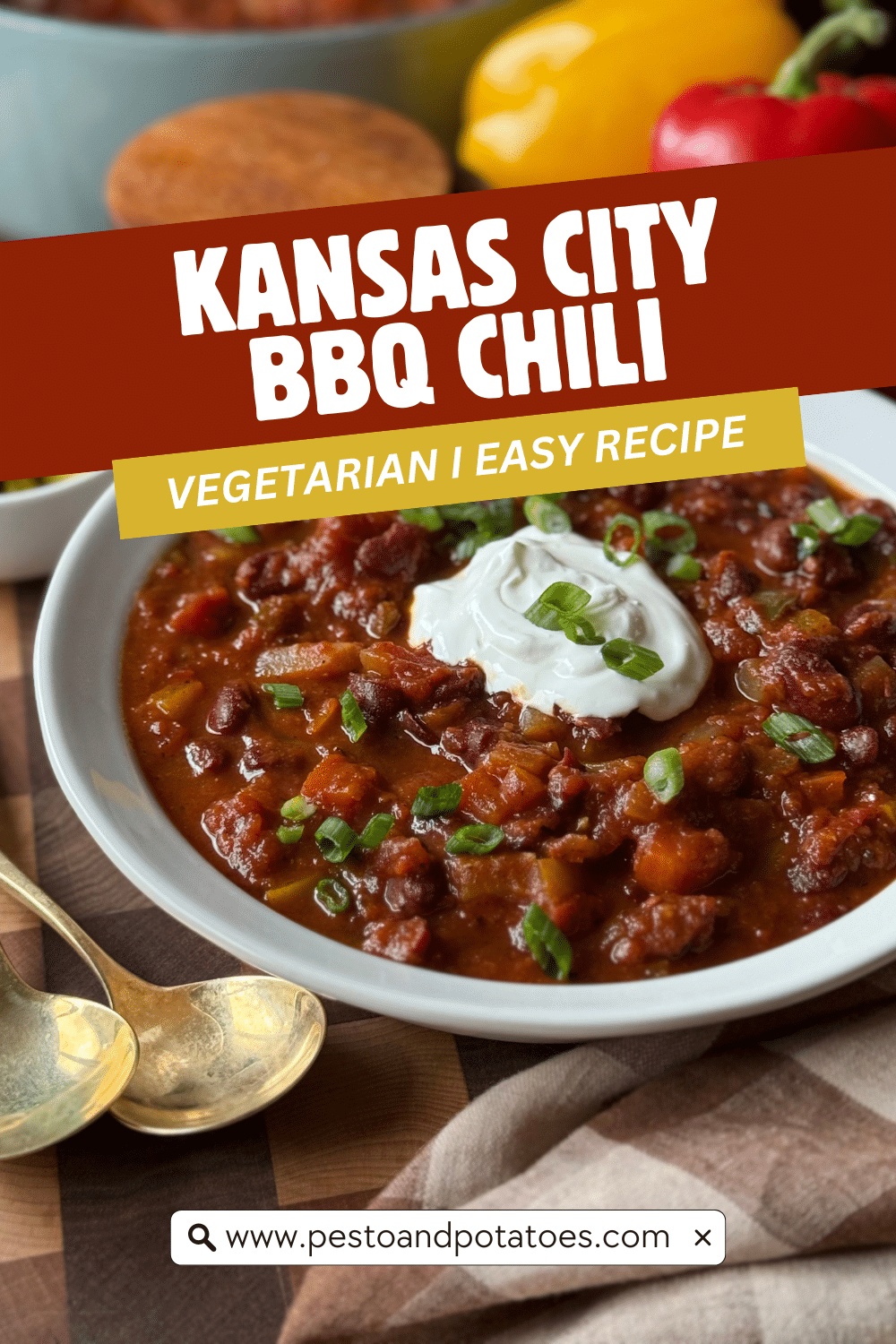 Kansas City Chili (Vegetarian, BBQ Inspired) • Pesto & Potatoes