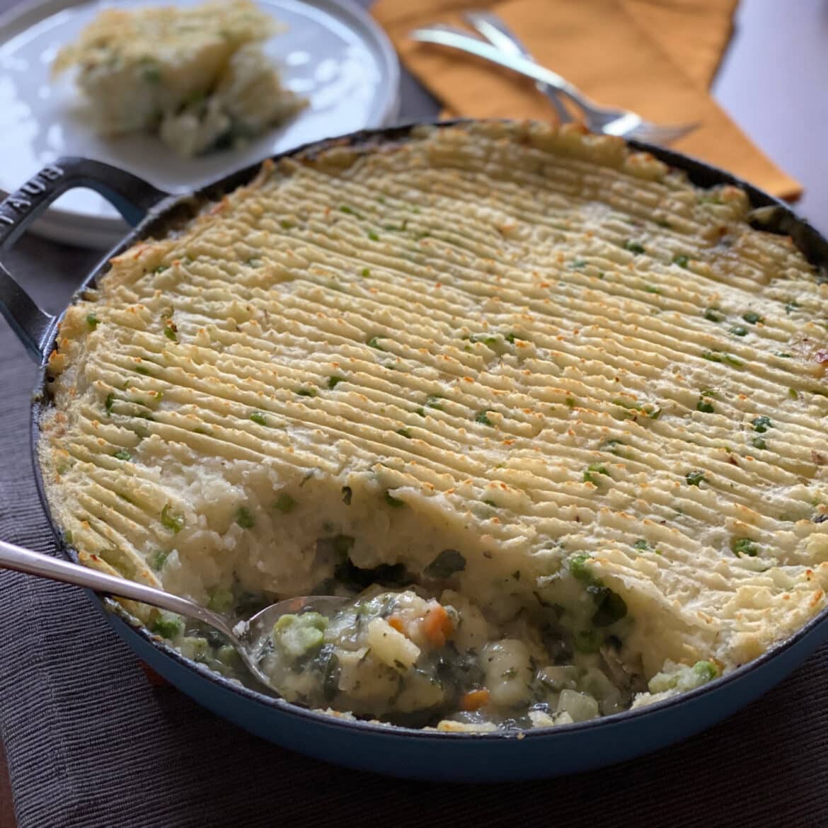 Whole30 Fish Pie - Pesto and Potatoes