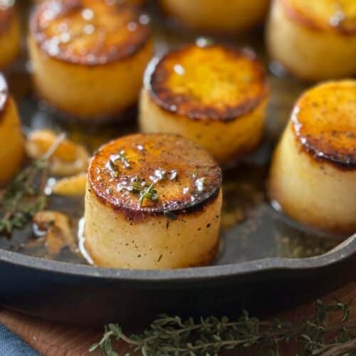 Fondant Potatoes • Pesto & Potatoes